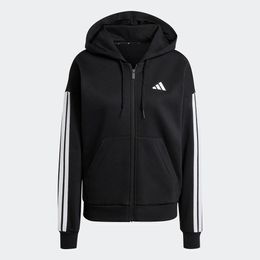 adidas Sportswear Athletic Zip-Up Hoodie 'Essentials' female Black size L