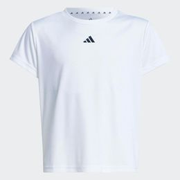 adidas Performance Funktionsshirt 'Essentials' M&auml;dchen Gr&ouml;&szlig;e 164 schwarz / wei&szlig;