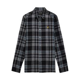 Lyle & Scott Lyle & Scott Hemd 'Tartan Corduroy' Herren Gr&ouml;&szlig;e L aqua / schwarz / schwarzmeliert