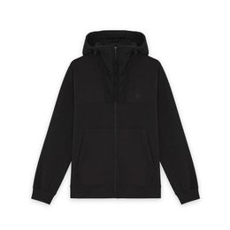 Lyle & Scott Lyle & Scott Zip-Up Hoodie 'Panelled Hybrid' male Black size L
