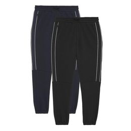 Lyle & Scott Lyle & Scott Pants 'Tape Trackies' male Blue, Black size XL