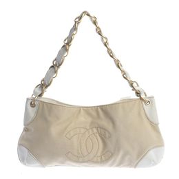 Chanel Schultertasche / Umh&auml;ngetasche Damen Gr&ouml;&szlig;e One Size Second Hand beige