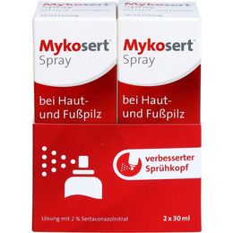 Mykosert Spray bei Haut- und Fußpilz 2X30 ml