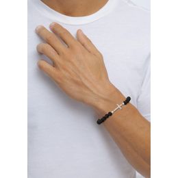 Kuzzoi Armband Herren Gr&ouml;&szlig;e 19 schwarz / silber