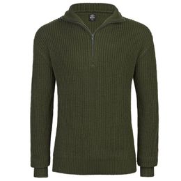 Brandit Strickpullover Marine Troyer oliv, Gr&ouml;&szlig;e M