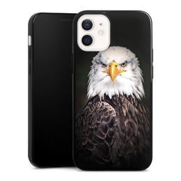 DeinDesign iPhone 12 mini Handy Slim Case extra d&uuml;nn Silikon Handyh&uuml;lle schwarz H&uuml;lle Animals Eagle Bird Silikon Slim Case