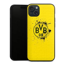 DeinDesign iPhone 15 Plus Handy Premium Silikon H&uuml;lle Handyh&uuml;lle schwarz Case Official Licensed Product Bvb Borussia Dortmund Silikon Premium Case