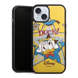 DeinDesign iPhone 15 Handy Gallery Case Handyh&uuml;lle 9H Geh&auml;rtetes Glas R&uuml;ckseite H&uuml;lle Donald Duck Disney Official Licensed Product Gallery Case