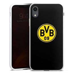DeinDesign iPhone Xr Handy Silikon H&uuml;lle Case wei&szlig; Handyh&uuml;lle Logo Borussia Dortmund Bvb Silikon Case