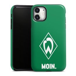 DeinDesign iPhone 11 Handy Panzer Handyh&uuml;lle robuste Outdoor H&uuml;lle Schutzh&uuml;lle gl&auml;nzend Moin Official Licensed Product Sv Werder Bremen Tough Case