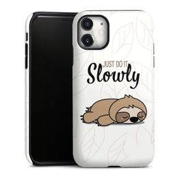 DeinDesign iPhone 11 Handy Panzer Handyh&uuml;lle robuste Outdoor H&uuml;lle Schutzh&uuml;lle gl&auml;nzend Sloth Animals Lazy Sunday Tough Case
