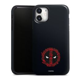 DeinDesign iPhone 11 Handy Panzer Handyh&uuml;lle robuste Outdoor H&uuml;lle Schutzh&uuml;lle gl&auml;nzend Deadpool Marvel Logo Tough Case
