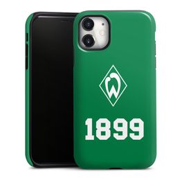 DeinDesign iPhone 11 Handy Panzer Handyh&uuml;lle robuste Outdoor H&uuml;lle Schutzh&uuml;lle gl&auml;nzend Statement Official Licensed Product Sv Werder Bremen Tough Case