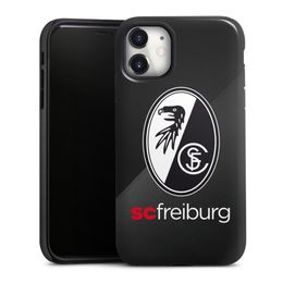 DeinDesign iPhone 11 Handy Panzer Handyh&uuml;lle robuste Outdoor H&uuml;lle Schutzh&uuml;lle gl&auml;nzend Lettering Sc Freiburg Logo Tough Case