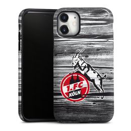DeinDesign iPhone 11 Handy Panzer Handyh&uuml;lle robuste Outdoor H&uuml;lle Schutzh&uuml;lle gl&auml;nzend 1. Fc K&ouml;ln Official Licensed Product Wooden Look Tough Case
