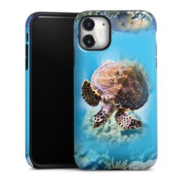 DeinDesign iPhone 11 Handy Panzer Handyh&uuml;lle robuste Outdoor H&uuml;lle Schutzh&uuml;lle gl&auml;nzend Animals Ocean Turtle Tough Case