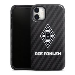 DeinDesign iPhone 11 Handy Panzer Handyh&uuml;lle robuste Outdoor H&uuml;lle Schutzh&uuml;lle gl&auml;nzend Carbon Borussia M&ouml;nchengladbach Gladbach Tough Case