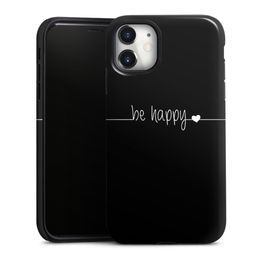 DeinDesign iPhone 11 Handy Panzer Handyh&uuml;lle robuste Outdoor H&uuml;lle Schutzh&uuml;lle gl&auml;nzend Sayings Happiness Statement Tough Case