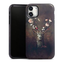 DeinDesign iPhone 11 Handy Panzer Handyh&uuml;lle robuste Outdoor H&uuml;lle Schutzh&uuml;lle gl&auml;nzend Rehe Reindeer Flowers Tough Case