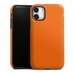 DeinDesign iPhone 11 Handy Panzer Handyh&uuml;lle robuste Outdoor H&uuml;lle Schutzh&uuml;lle gl&auml;nzend Colour Unicoloured Orange Tough Case