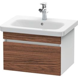 Duravit DuraStyle Waschtisch-Unterschrank DS638002118 58 x 44,8 cm, nussbaum dunkel/wei&szlig; matt, 1 Auszug, wandh&auml;ngend