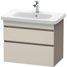 Duravit DuraStyle Waschtisch-Unterschrank DS648109143 73 x 44,8 cm, taupe/basalt matt, 2 Schubk&auml;sten, wandh&auml;ngend