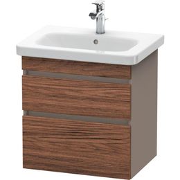 Duravit DuraStyle Waschtisch-Unterschrank DS648002143 58 x 44,8 cm, nussbaum dunkel/basalt matt, 2 Schubk&auml;sten, wandh&auml;ngend