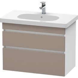 Duravit DuraStyle Waschtisch-Unterschrank DS648404318 80 x 45,3 cm, basalt matt/wei&szlig; matt, 2 Schubk&auml;sten, wandh&auml;ngend