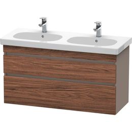 Duravit DuraStyle Waschtisch-Unterschrank DS648602143 115 x 45,3 cm, nussbaum dunkel/basalt matt, 2 Schubk&auml;sten, wandh&auml;ngend
