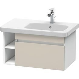 Duravit DuraStyle Waschtisch-Unterschrank DS639309118 73 x 44,8 cm, Becken rechts, taupe/wei&szlig; matt, 1 Auszug