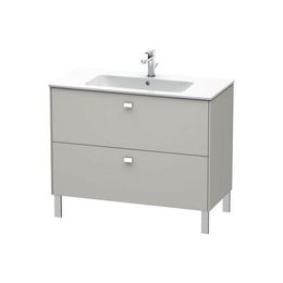 Duravit Brioso Waschtischunterbau BR440301007 1020x479mm, Betongrau Matt, 2 Auszüge, Griff Chrom