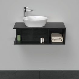 Duravit D-Neo Waschtisch-Unterschrank DE491801616 80 x 48 cm, Eiche Schwarz, wandh&auml;ngend, 1 Fach, 1 Konsolenplatte