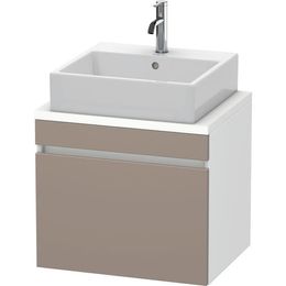 Duravit DuraStyle Waschtisch-Unterschrank DS530004318 60 x 47,8 cm, basalt matt/wei&szlig; matt, f&uuml;r Konsole, 1 Auszug