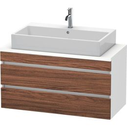 Duravit DuraStyle Waschtisch-Unterschrank DS530902118 100 x 47,8 cm, nussbaum dunkel/wei&szlig; matt, f&uuml;r Konsole, 2 Schubk&auml;sten