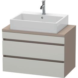 Duravit DuraStyle Waschtisch-Unterschrank DS530700743 80 x 47,8 cm, betongrau/basalt matt, f&uuml;r Konsole, 2 Schubk&auml;sten