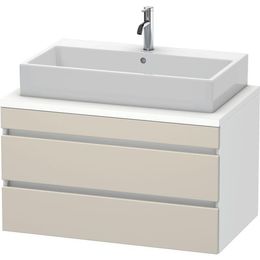 Duravit DuraStyle Waschtisch-Unterschrank DS531809118 90 x 54,8 cm, taupe/wei&szlig; matt, f&uuml;r Konsole, 2 Schubk&auml;sten