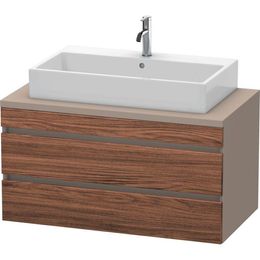 Duravit DuraStyle Waschtisch-Unterschrank DS531902143 100 x 54,8 cm, nussbaum dunkel/basalt matt, f&uuml;r Konsole, 2 Schubk&auml;sten