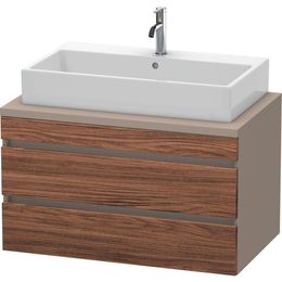 Duravit DuraStyle Waschtisch-Unterschrank DS531802143 90 x 54,8 cm, nussbaum dunkel/basalt matt, f&uuml;r Konsole, 2 Schubk&auml;sten