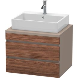 Duravit DuraStyle Waschtisch-Unterschrank DS531602143 70 x 54,8 cm, nussbaum dunkel/basalt matt, f&uuml;r Konsole, 2 Schubk&auml;sten