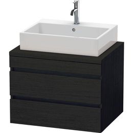 Duravit DuraStyle Waschtisch-Unterschrank DS531601616 70 x 54,8 cm, Eiche schwarz, f&uuml;r Konsole, 2 Schubk&auml;sten