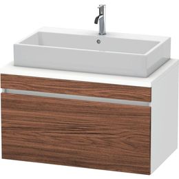 Duravit DuraStyle Waschtisch-Unterschrank DS531302118 90 x 54,8 cm, nussbaum dunkel/wei&szlig; matt, f&uuml;r Konsole, 1 Auszug