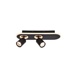 Brilliant Lampe, Kimon LED Spotbalken 2flg schwarz, 2x PAR51, GU10, 5W geeignet f&uuml;r Reflektorlampen, K&ouml;pfe schwenkbar