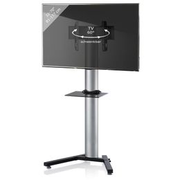 Vcm TV Standfuß mit Zwischenboden 26-70 Zoll VESA bis max. 600x400 Fernseh Ständer aus Alu TV Ständer Maße ca. H. 174 x B. 90 x T. 72 cm Fernsehstand Stadino Maxi
