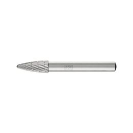 Pferd TOOLS HSS Frässtift Baumform H Ø 08x20mm Schaft-Ø 6 mm Z 3 universal mittel fein Spanbrecher (22431836)
