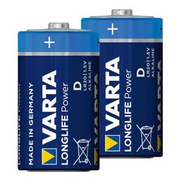 Varta Alkali-Mangan Batterien, Internationale Baugröße: LR20 (04920110412)