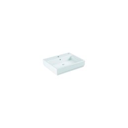 Grohe Aufsatzwaschtisch Cube Keramik 60cm, 1 HL m &Uuml;L, R&uuml;cks gla, alwe PureGua (3947700H)
