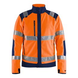 BLAKL&Auml;DER Blakl&auml;der Warnschutz-Fleecejacke, orange / marineblau, Unisex-Gr&ouml;&szlig;e: 2XL (488825245389XXL)