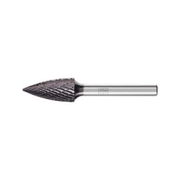 Pferd TOOLS Hartmetall Fr&auml;sstift Spitzbogen SPG &Oslash; 12x25mm Schaft-&Oslash; 6mm Z3P universal mittel kreuzverzahnt HICOAT (21122724)