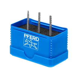 Pferd TOOLS Hartmetall Hochleistungsfr&auml;sstift Set 1403 ALLROUND 3-tlg. &Oslash; 3mm Schaft-&Oslash; 3mm universal grob (1403) (21901403)