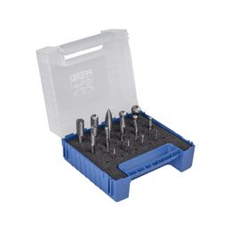 Pferd TOOLS Hartmetall Fr&auml;sstift Set 1500 Zahnung 3 PLUS/Z5 22-tlg. &Oslash; 16/12/10/8/6/3/2mm Schaft-&Oslash; 6mm universal mittel fein (21901500)